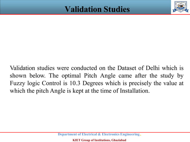 Pitch Angle Control of Wind Turbine using Fuzzy Logic Control | PPT