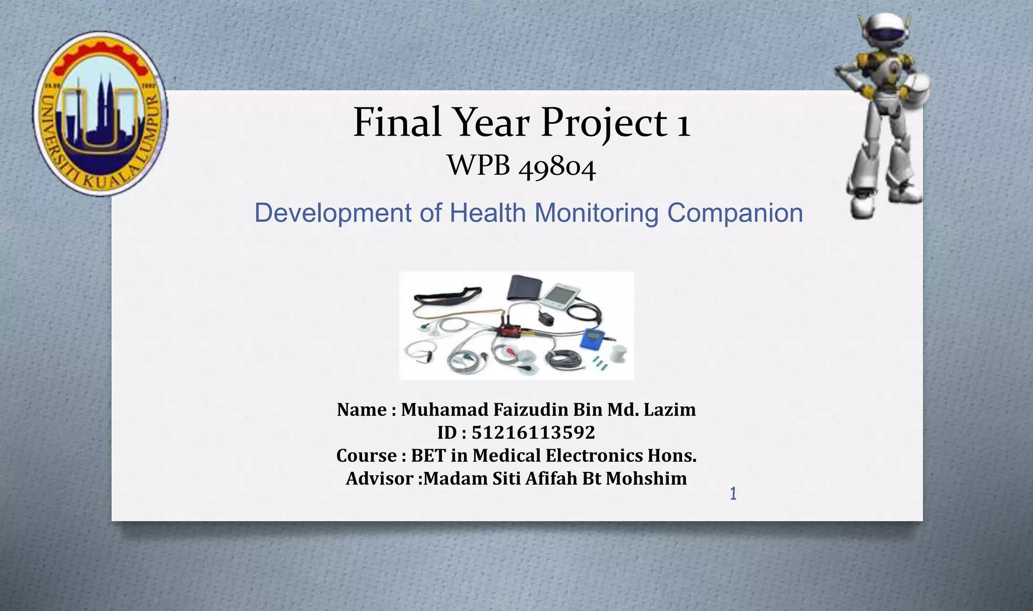 Final year project presentation repaired | PPTX