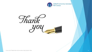 Final year project presentation IOT Based home security system | PPTX