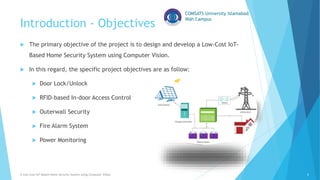 Final year project presentation IOT Based home security system | PPTX