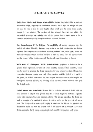 Final year project report on scissor lift | DOCX