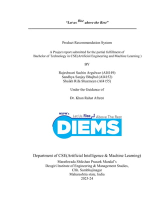 Final_Year_Project_product recommender system | PDF