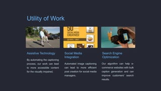 image caption generation using deep learning | PPTX