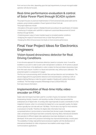 Final year project ideas for electrical engineering eepowerschool.com