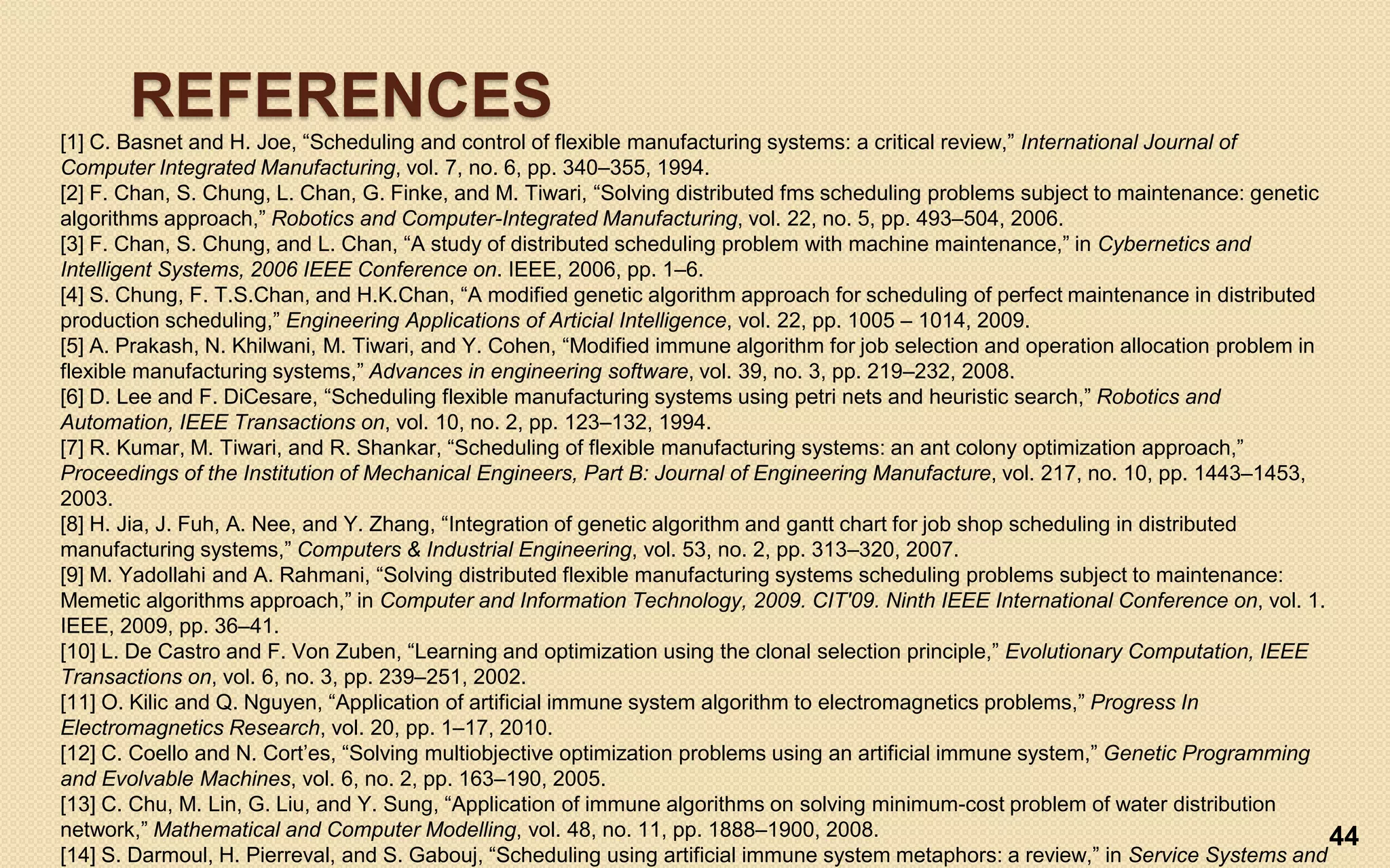 Flexible And Distributed Production Scheduling Problem Using Population Based Algorithms Ppt