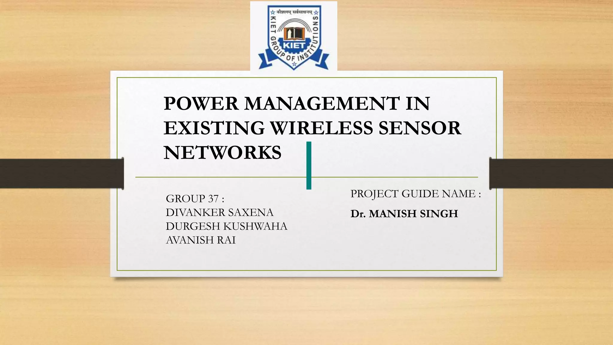 Final year WSN Project ppt final updated.pptx | Computer Networking | Computing