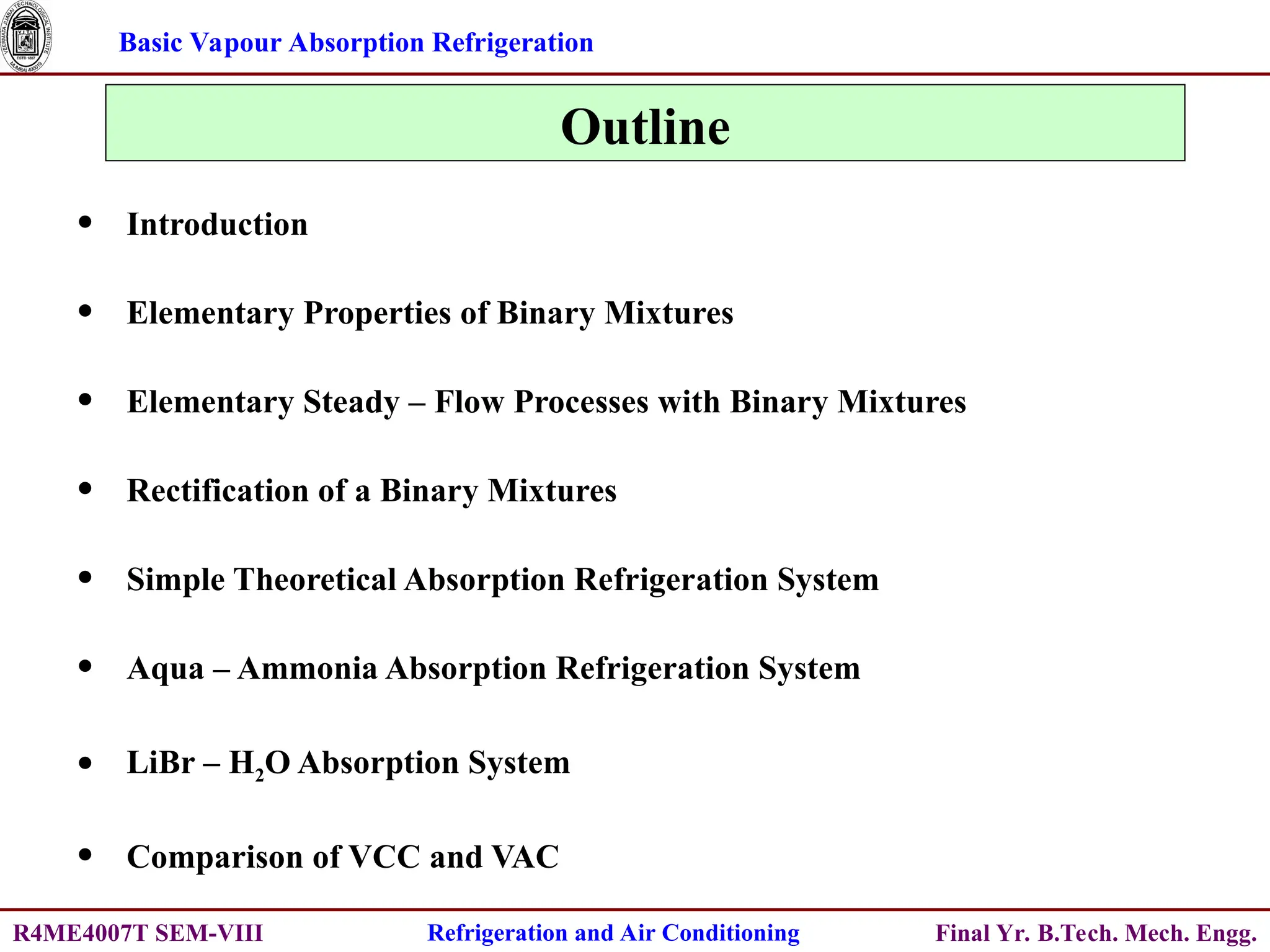"Fundamentals and Applications of Vapour Absorption Refrigeration ...