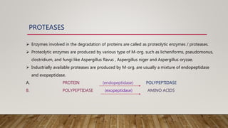 INDUSTRIAL PRODUCTION OF AMYLASES AND PROTEASES | PPTX