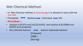 Synthesis of ZnO Nanoparticles using wet chemical method and its ...