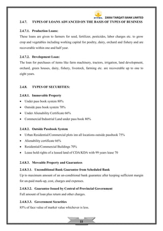 ZTBL Internship report | PDF
