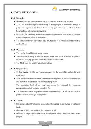 ZTBL Internship report | PDF