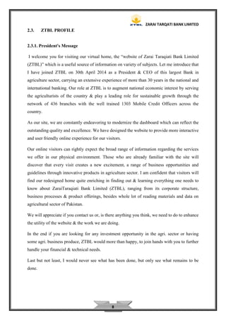 ZTBL Internship report | PDF
