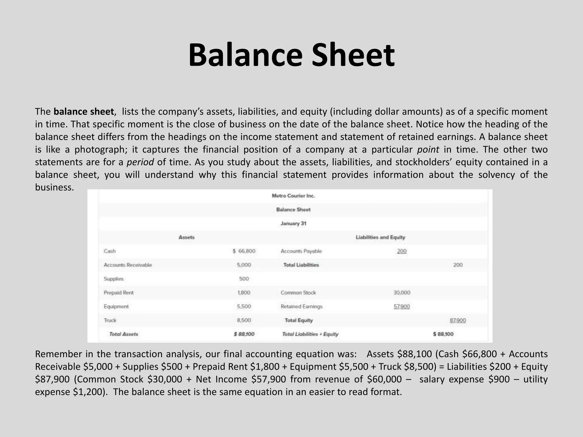 Financial statement | PPTX