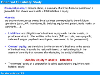 Financal feasibility study | PPT
