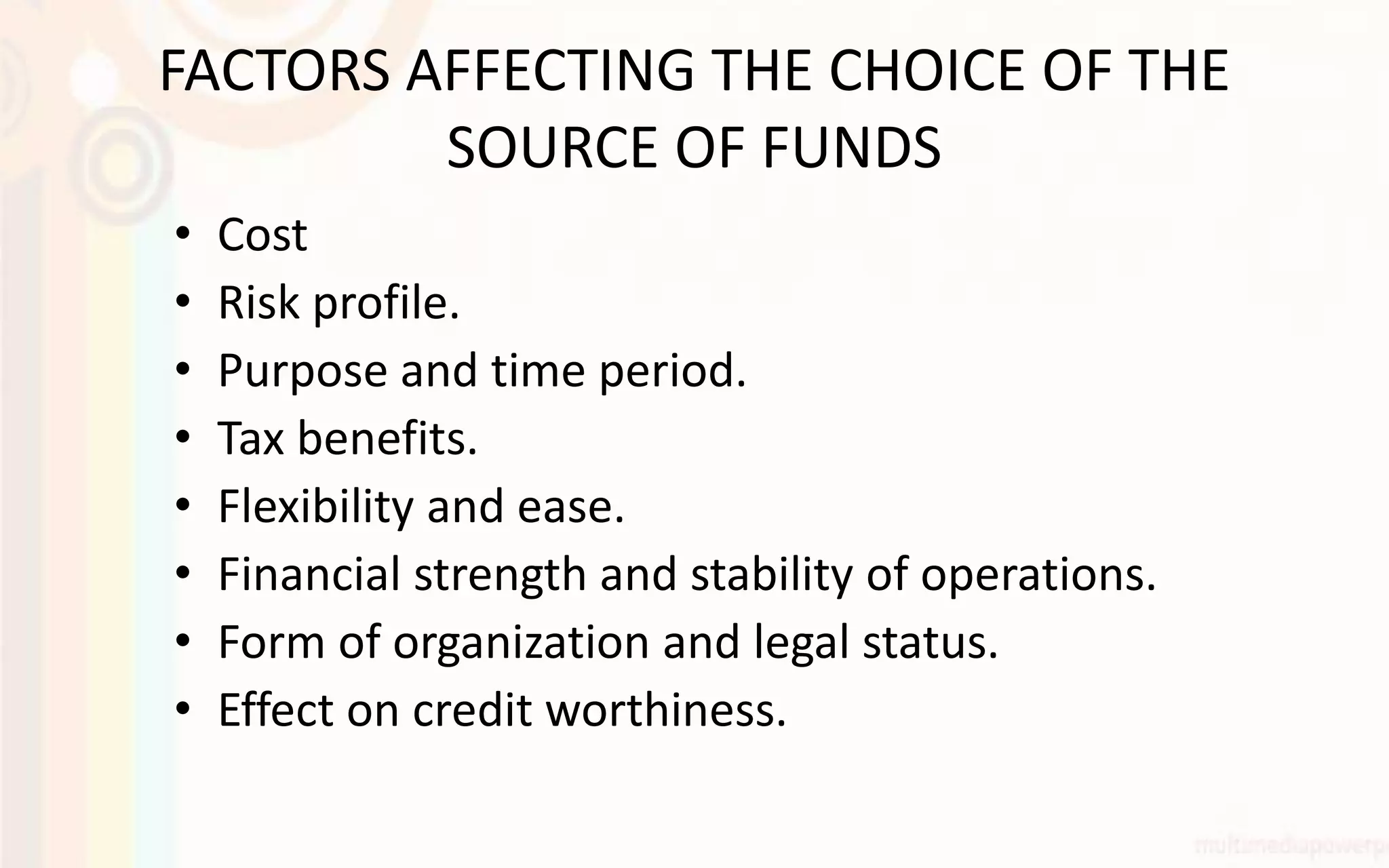 Business Financing - Sources of Finance | PPTX