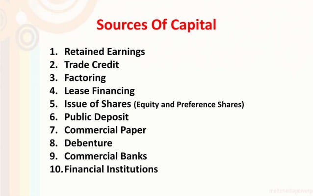 Business Financing - Sources of Finance | PPTX