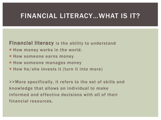 Finance Literacy | PPTX