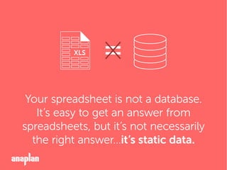 7 reasons to upgrade your spreadsheets to a true planning platform | PDF