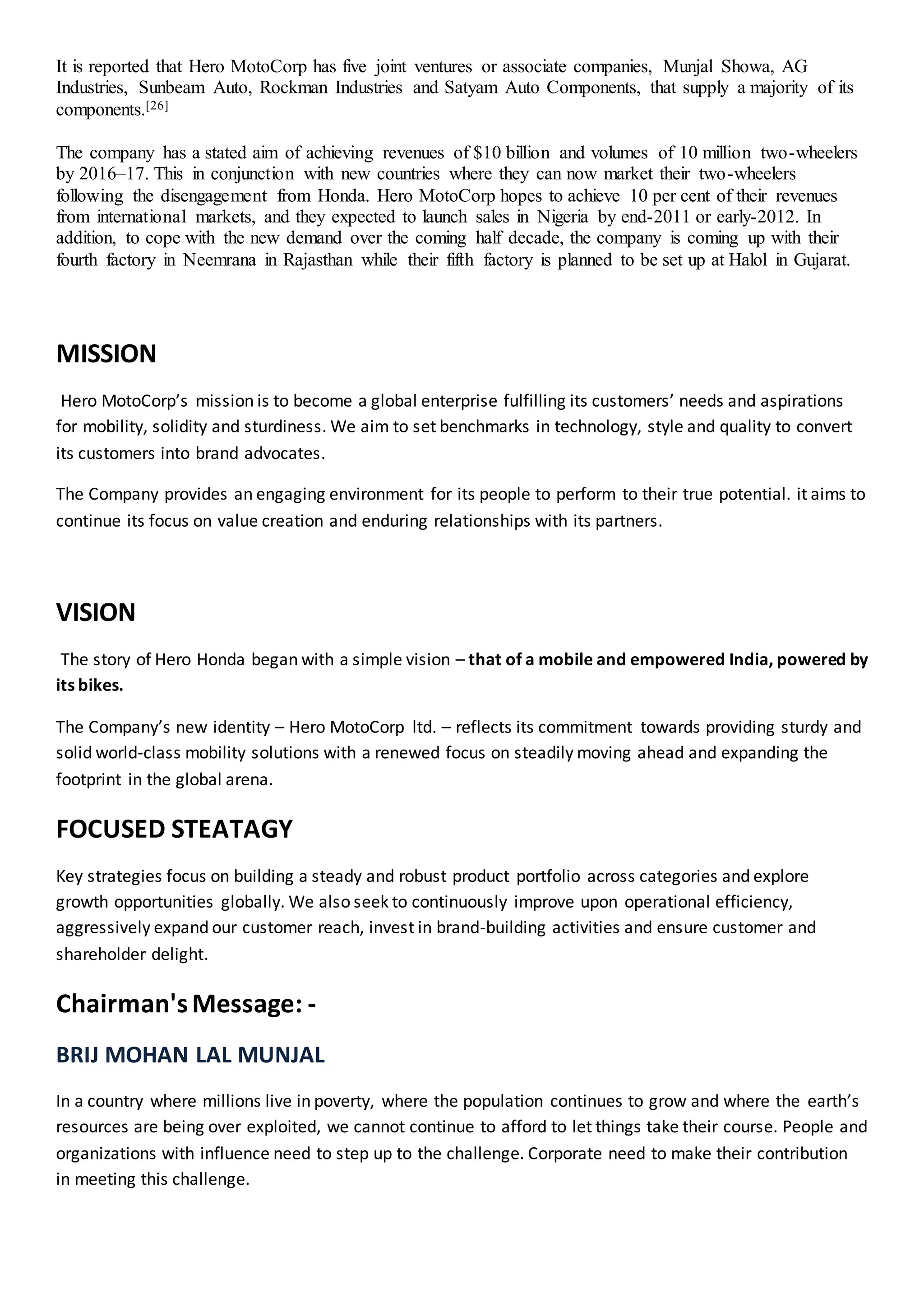 "Finance accounting of hero motocorp" THESIS By Hitesh Patidar | DOCX