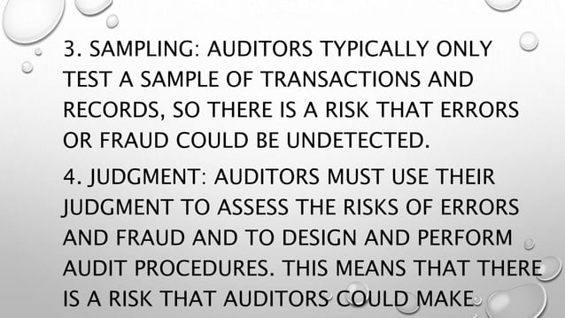 AUDITING ADVANTAGES AND LIMITATIONS OF AUDIT SAI PPT.pptx | Business ...