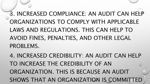 AUDITING ADVANTAGES AND LIMITATIONS OF AUDIT SAI PPT.pptx | Business ...