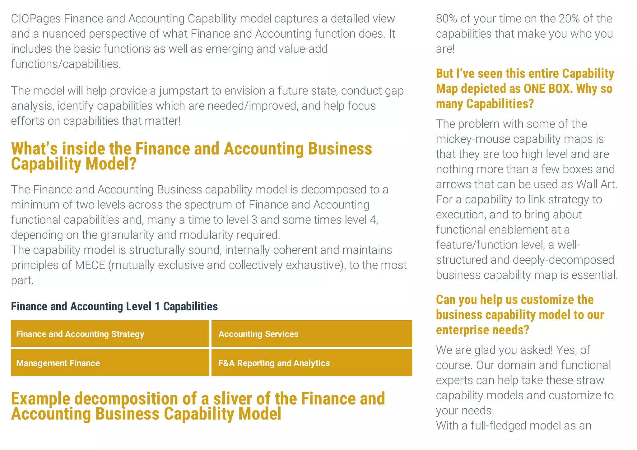 Finance and Accounting Business Capability Model | PDF | Business ...