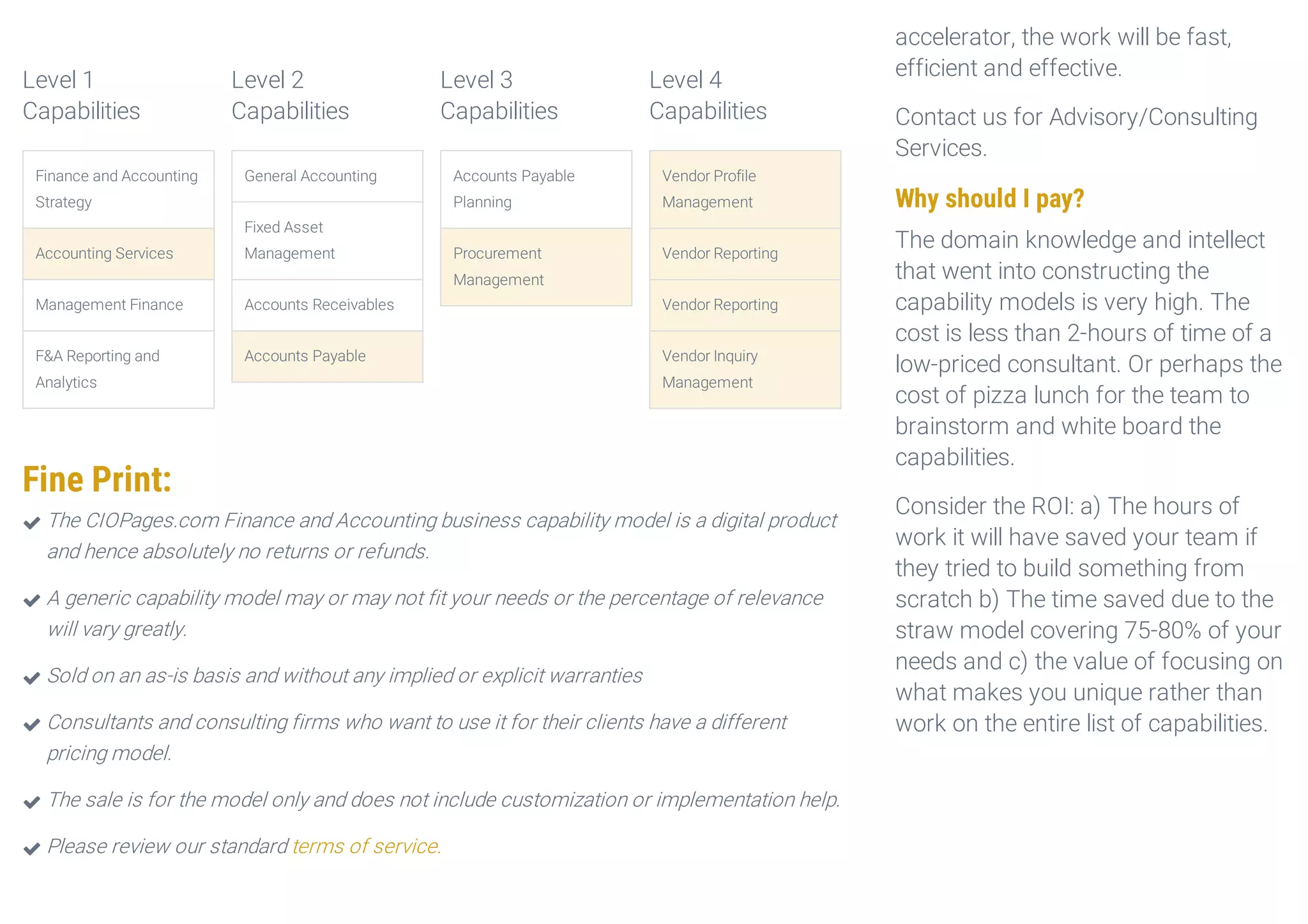 Finance and Accounting Business Capability Model | PDF