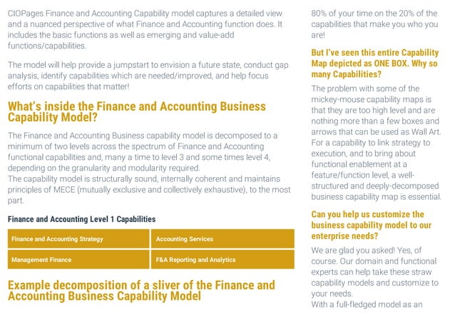 Finance and Accounting Business Capability Model | PDF | Business ...