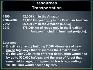 Finance and development trends in amazonia | PPTX | Commodities | Economy