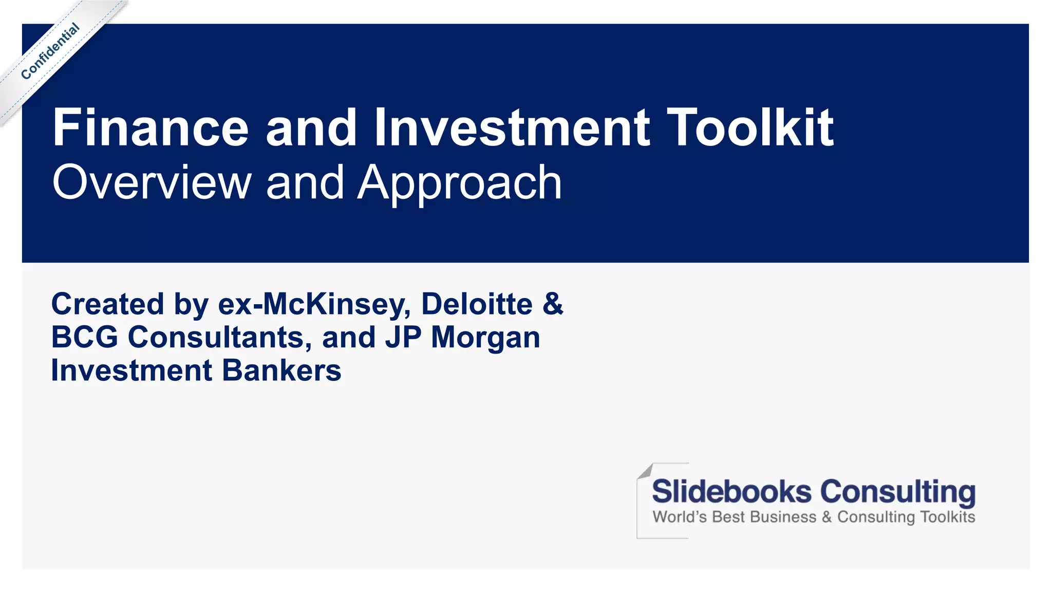 Finance and Investment Toolkit - Framework, Best Practices and ...