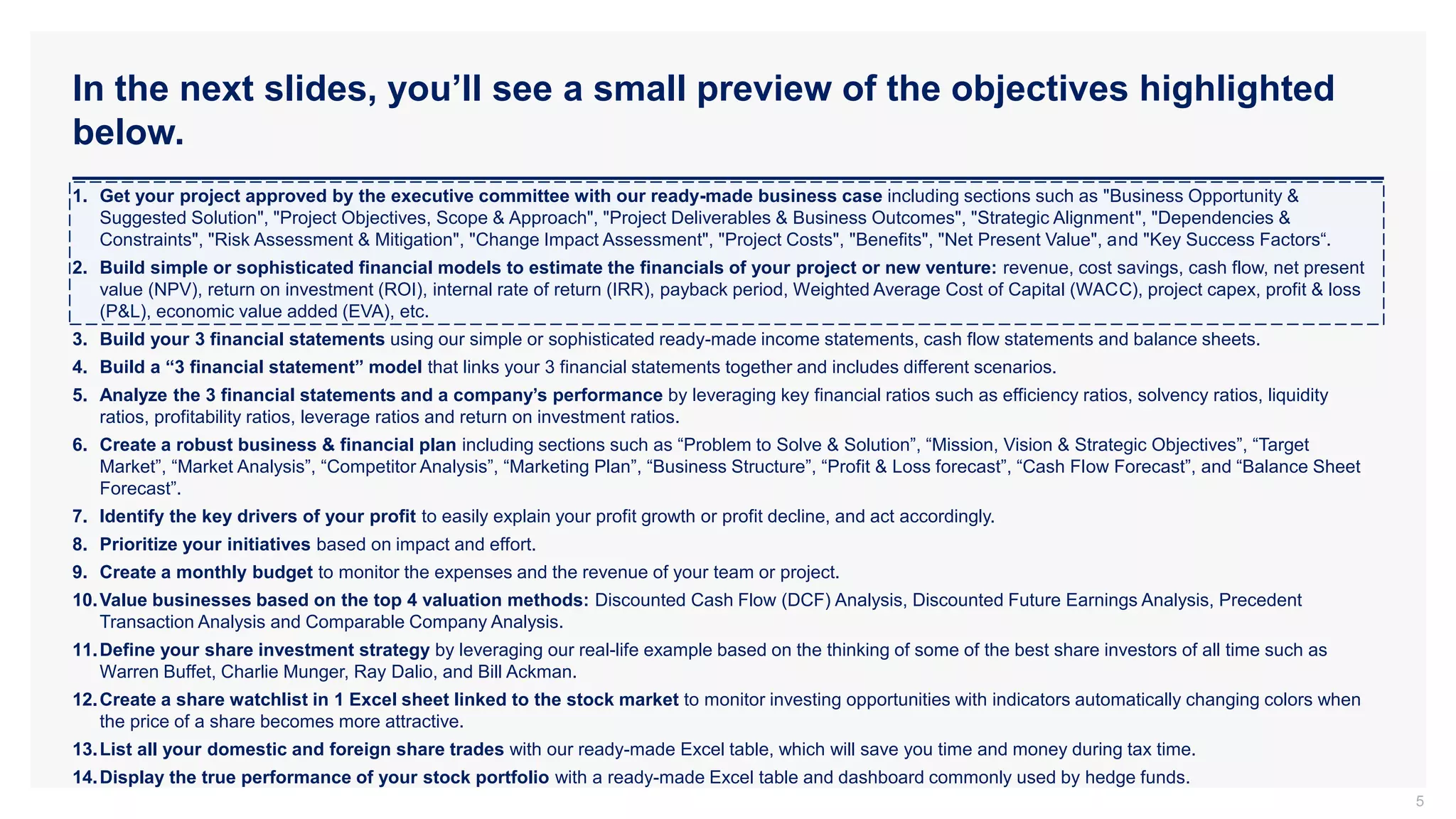 Finance and Investment Toolkit - Framework, Best Practices and ...