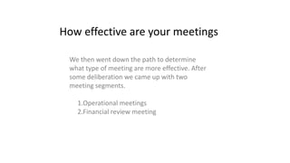 Finance and operational meetings | PPTX