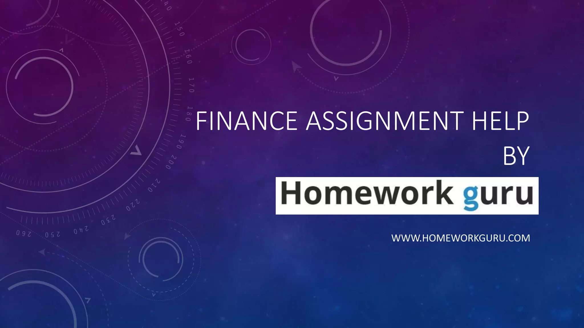 Finance assignment help | PPTX