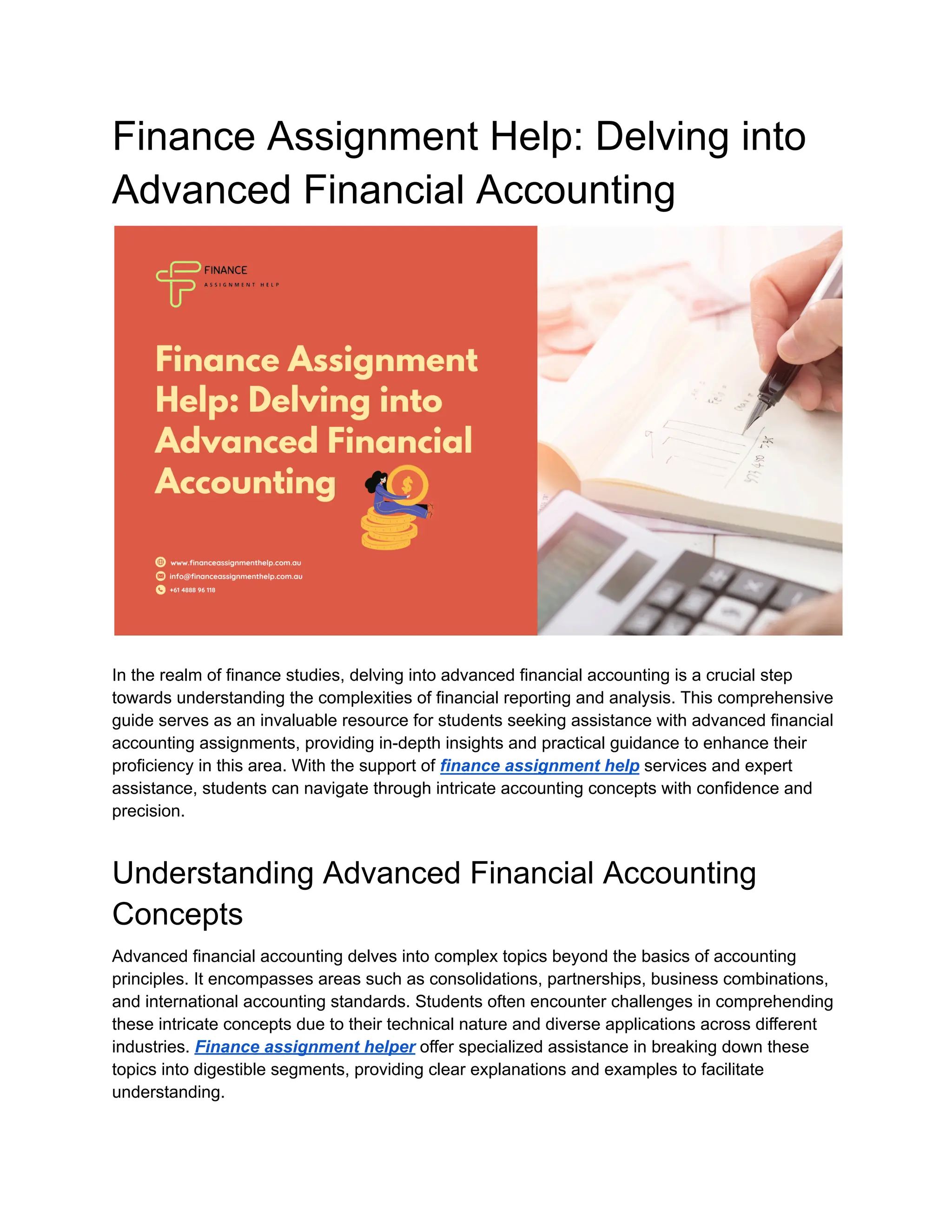 Finance Assignment Help Delving into Advanced Financial Accounting.pdf