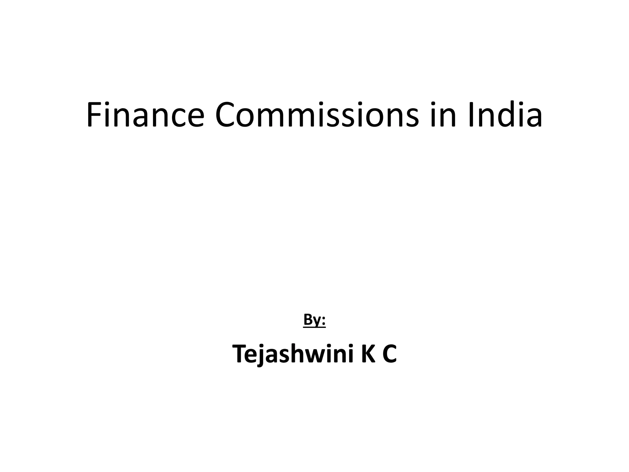 Finance Commissions in India.pptx