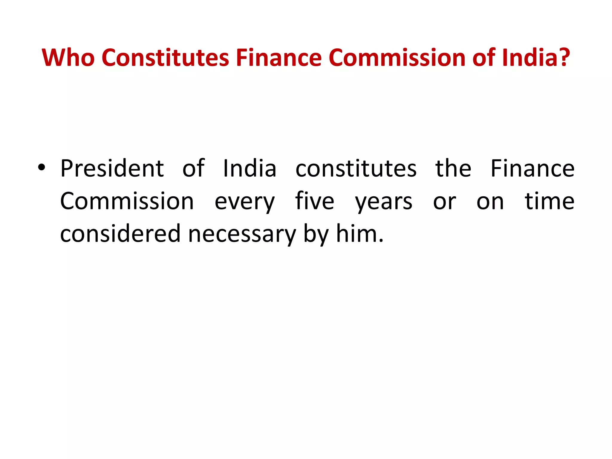 Finance Commissions in India.pptx