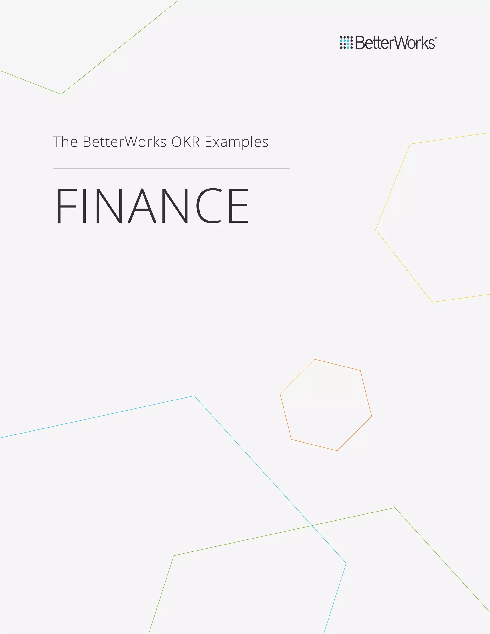 Goal Examples for Finance | PDF