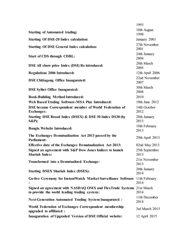 Dhaka Stock Exchange | PDF