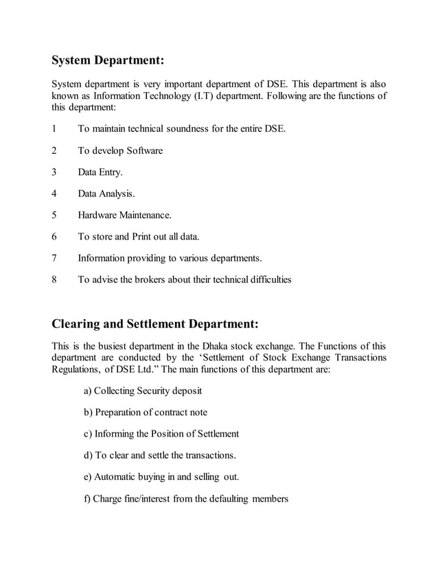 Dhaka Stock Exchange | PDF