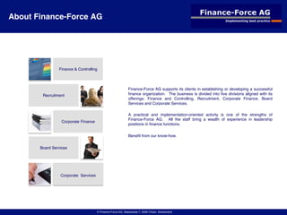 Get the best out of your finance organisation, an introduction to ...