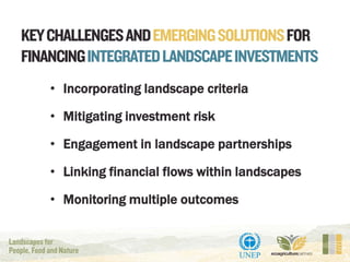 Finance for integrated landscape management | PPT