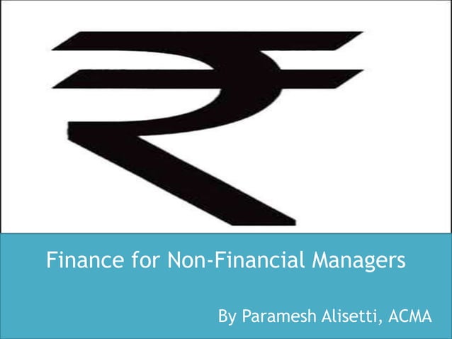 Finance for non financial managers ppt by paramesh a | PPTX | Stocks ...