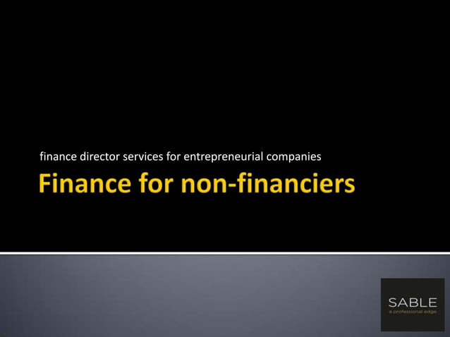 Finance For Non Financiers | PPTX