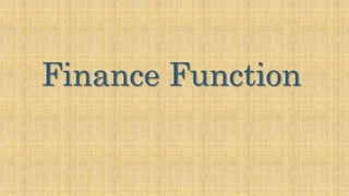 Finance function | PPTX