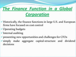 Finance function and dss | PPTX