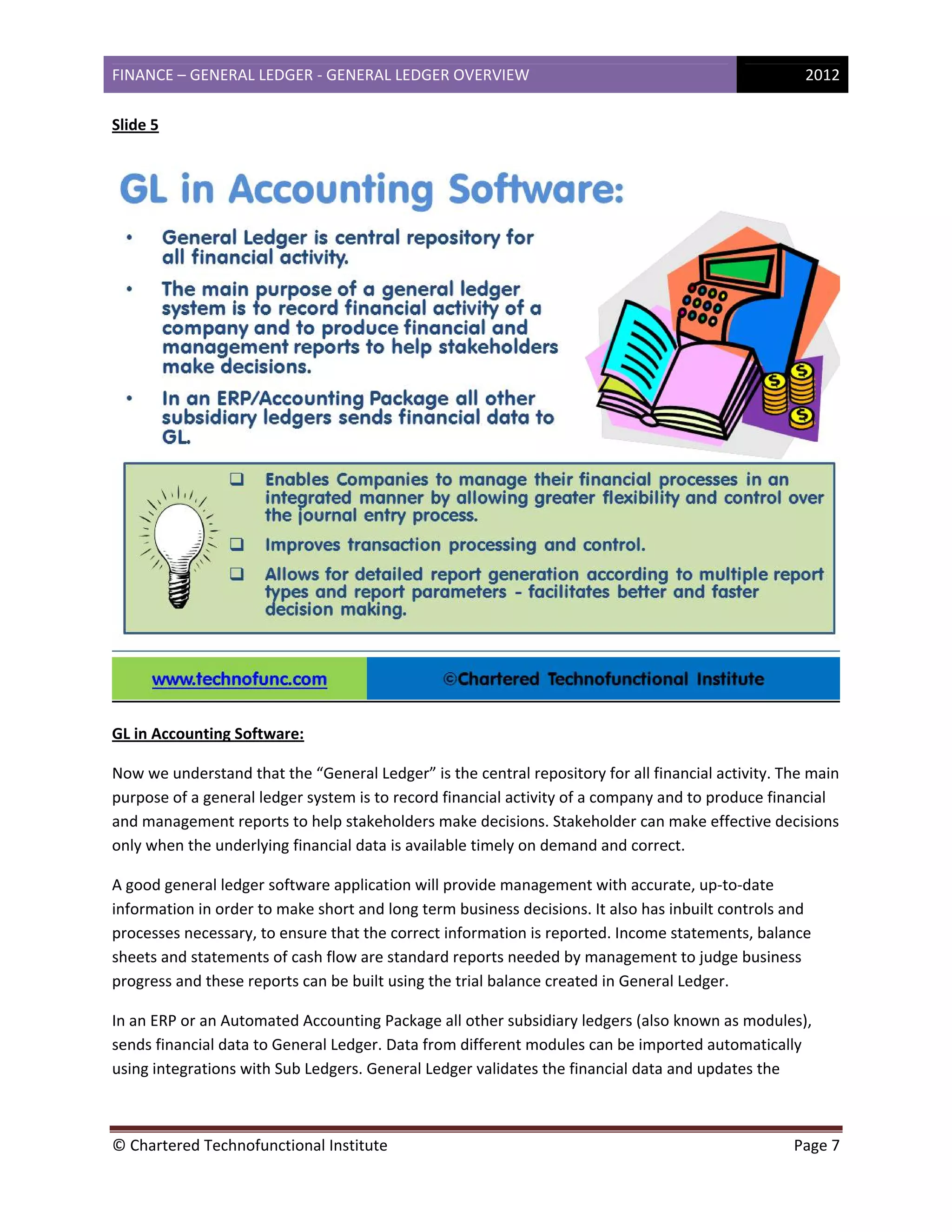 Finance - General Ledger Overview | PDF