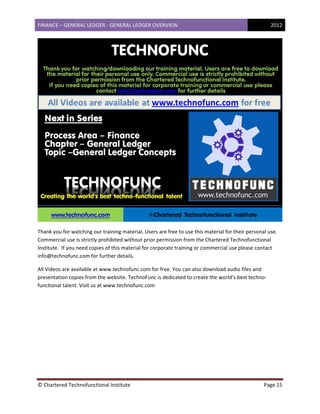Finance - General Ledger Overview | PDF