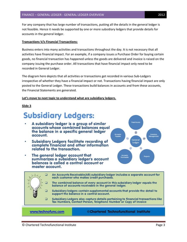 Finance - General Ledger Overview | PDF