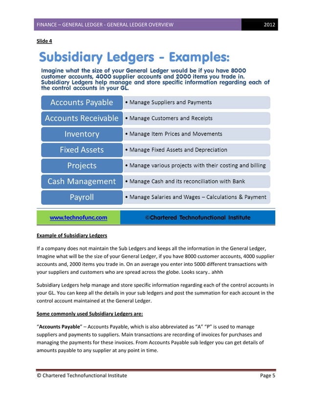 Finance - General Ledger Overview | PDF