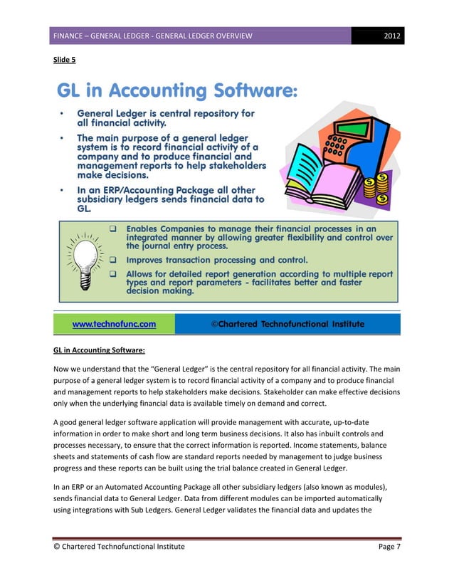 Finance - General Ledger Overview | PDF